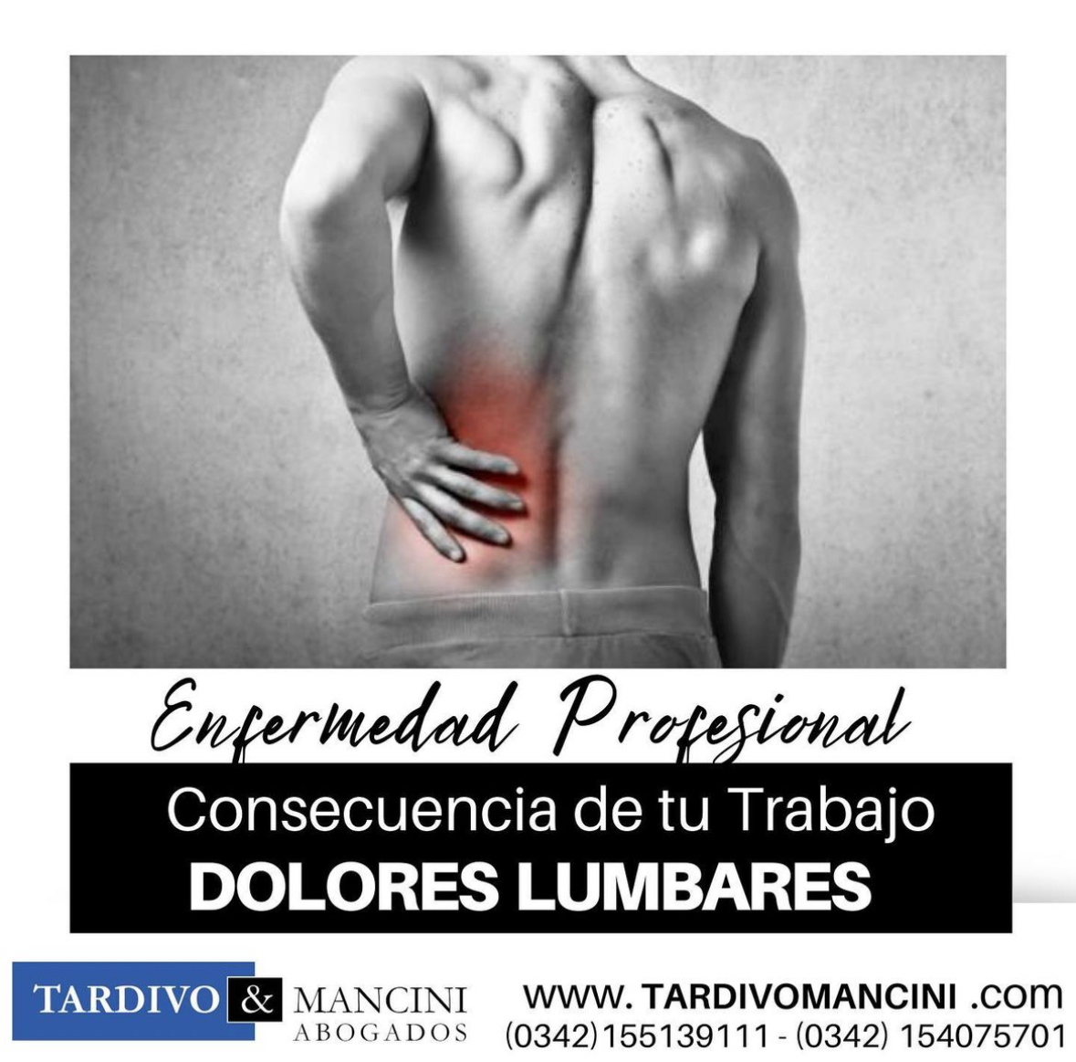 LUMBALGIA – LUMBOCIATALGIA por el Trabajo – INDEMNIZACION – Enfermedad ...